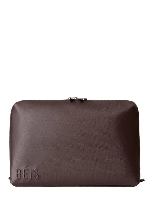 BEIS The Large Cosmetics Pouch - Espresso