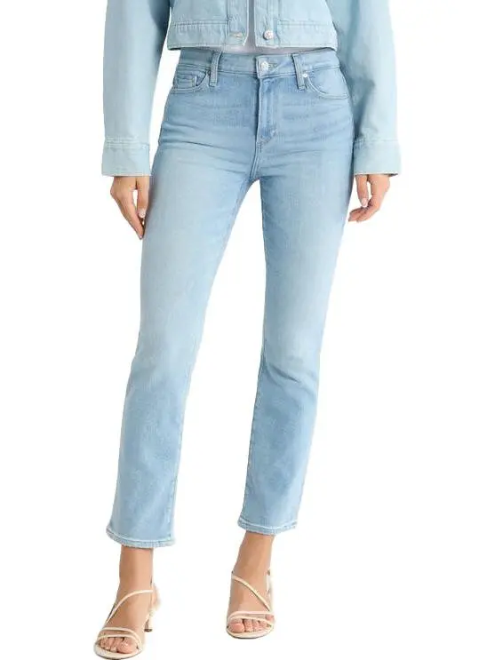 Paige Cindy Ankle Slim Straight Leg Jeans - Coliseum