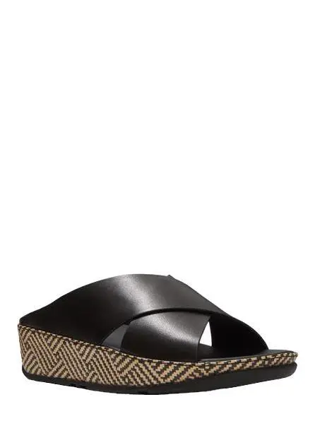 Fitflop Lulu Lux Graphic-weave Slides - Black
