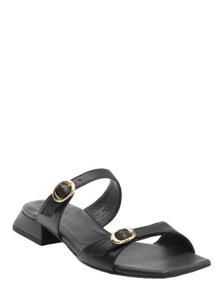 Paul Green Denice Slide Sandal - Black Future Nappa