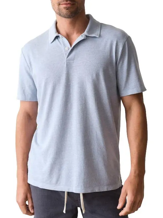 Marine Layer Hemp & Cotton Resort Polo - Soft Chambray