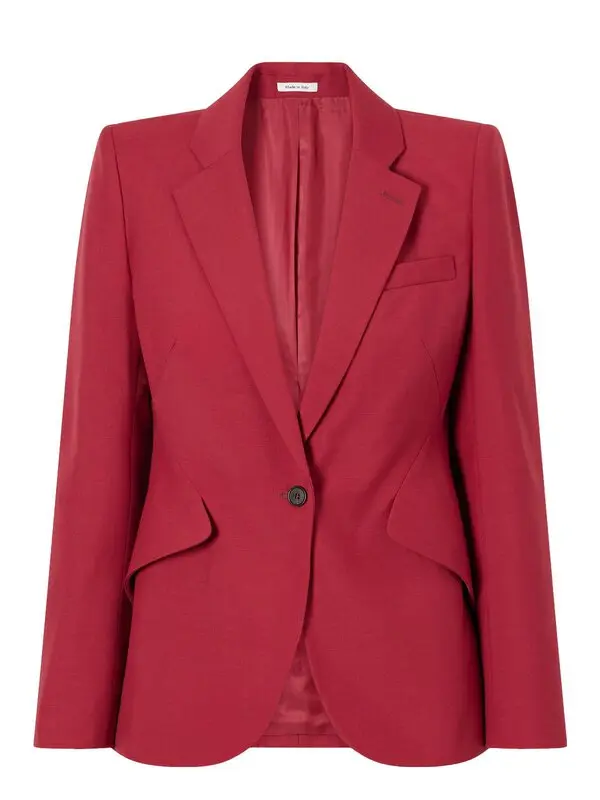 Alexander McQueen Wool And Mohair-blend Blazer - Red
