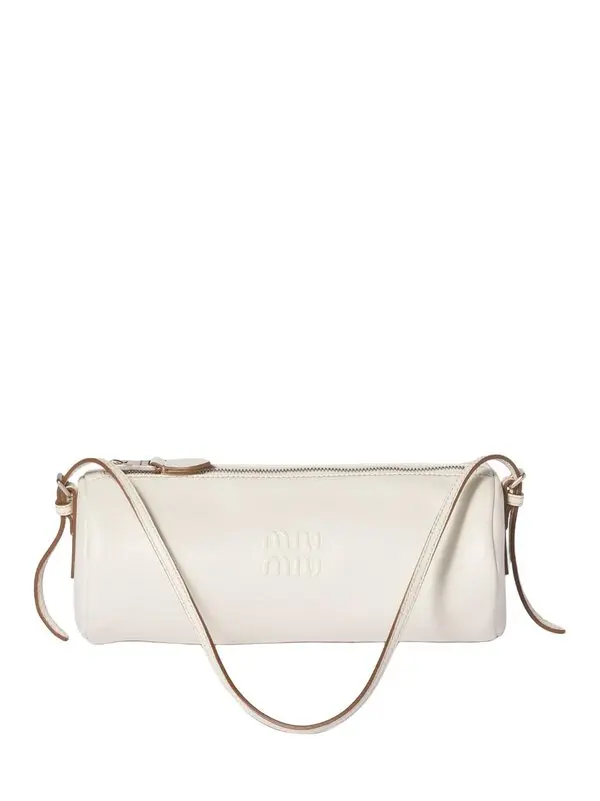 Miu Miu Nappa Leather Pouch - Chalk White