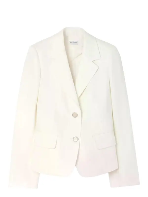 Burberry Tailored Cotton Twill Jacket - White
