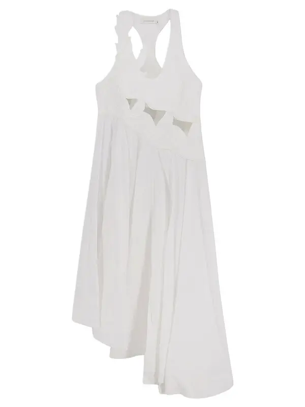 Zimmermann Luna Applique Sleeveless Cotton Dress - White