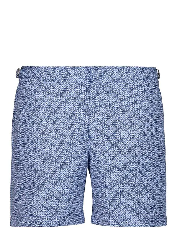 Orlebar Brown Bulldog Swim Shorts With Portico Print - Blue