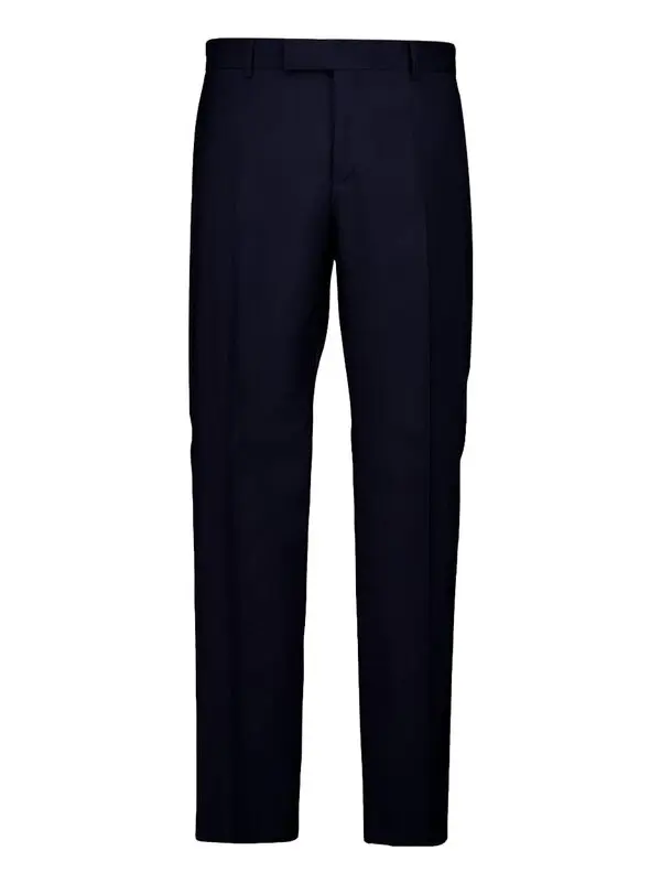 Fendi Dark Wool Tailored Trousers - Blue