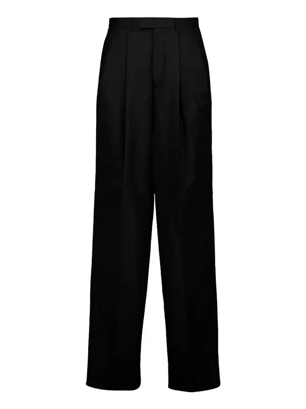 Givenchy Double Pleat Cotton Trousers - Black