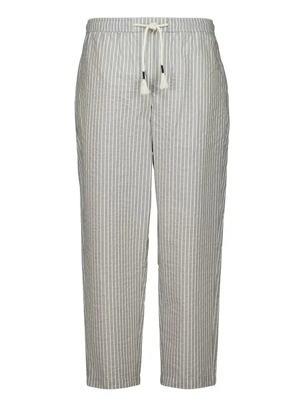 Orlebar Brown Elephant Seersucker Stripe Trousers - Grey