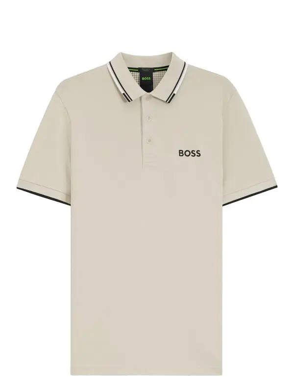 BOSS Active Paddy Regular-fit Polo Shirt In Quick-dry Stretch Pique - Light Beige