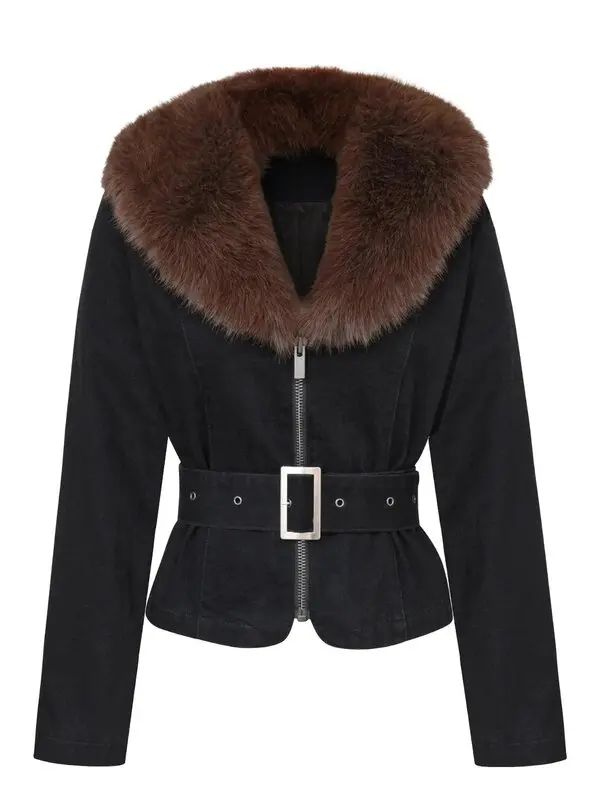TT STUDIOS Carm Jacket With Removable Faux Fur Collar - William St.