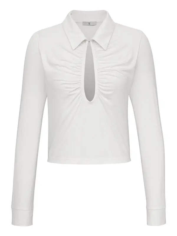 TT STUDIOS Gab Top With Keyhole Detail - White