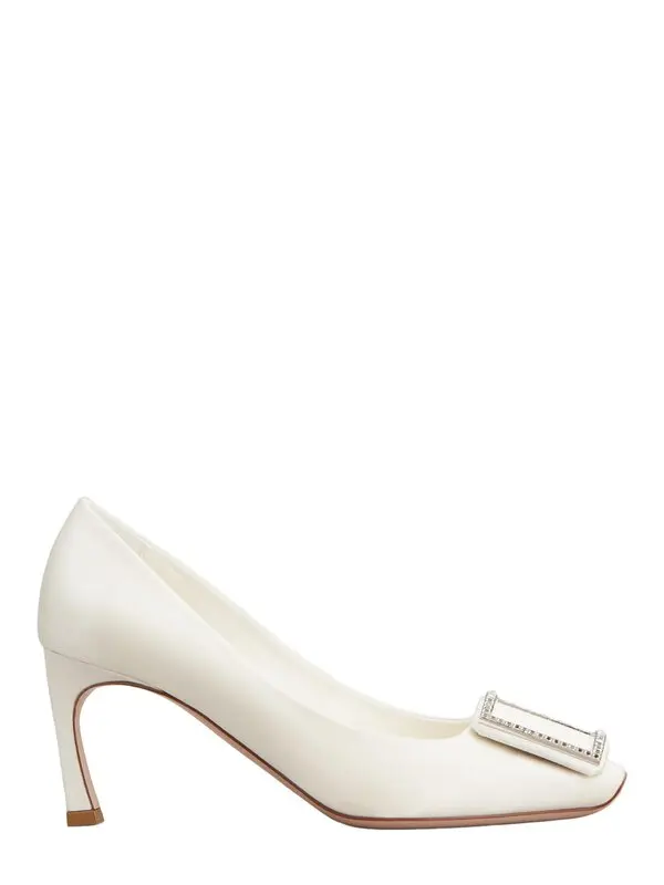 ROGER VIVIER Trompette Satin Pumps - White