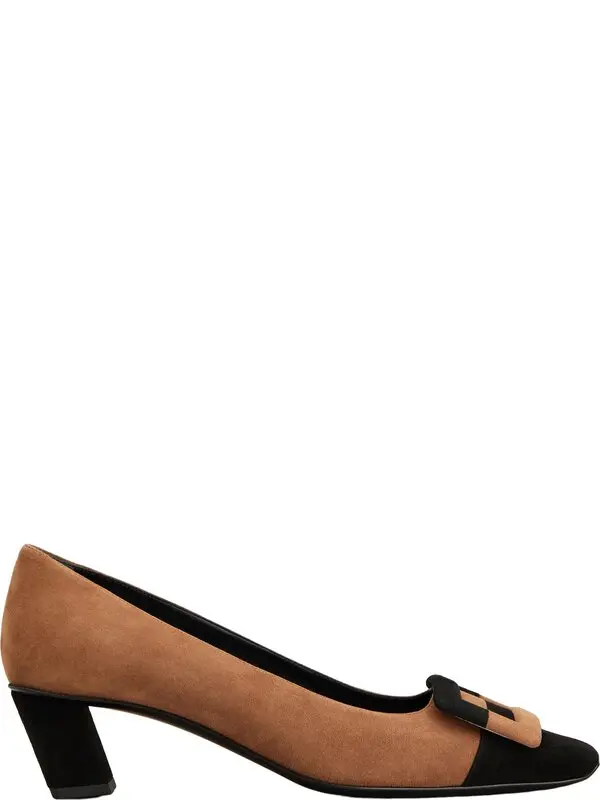 ROGER VIVIER Belle Vivier Suede Pumps - Brown
