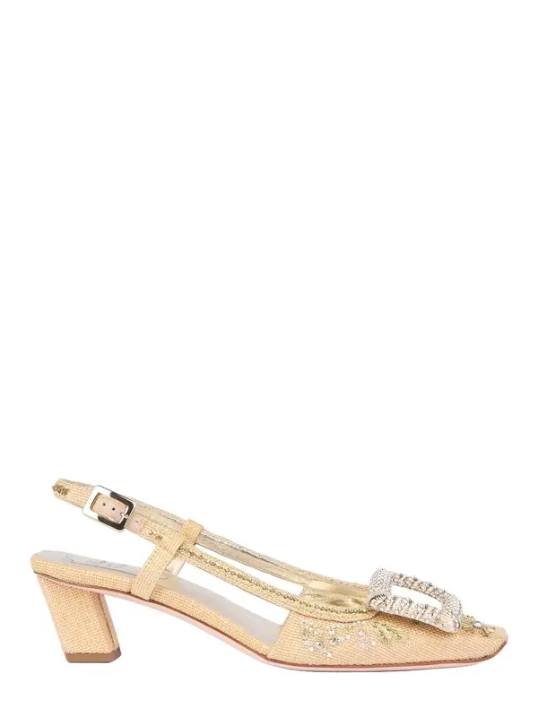 ROGER VIVIER Belle Vivier Slingback Pumps - Gold