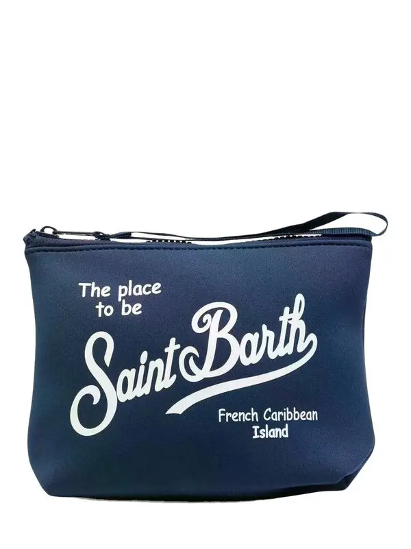 MC2 SAINT BARTH Logo Print Make-up Bag - Blue