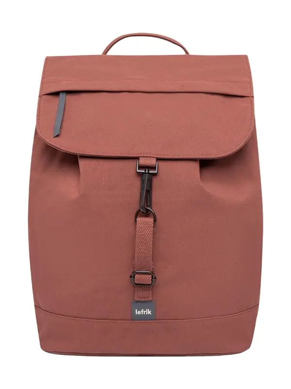 LEFRIK Bronze Backpack With Flap Closure - Red