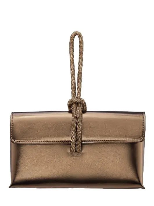 Nina Kaylee Metallic Faux Leather Clutch - Bronze