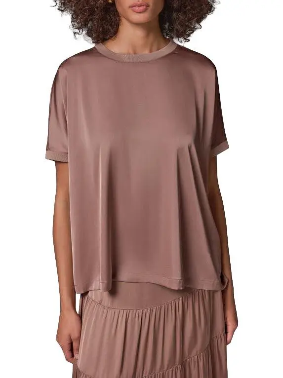 Donna Karan New York Satin Dolman Sleeve Top - Camel
