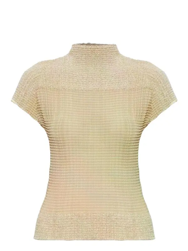 Issey Miyake Pleated Short-sleeve T-shirt - Neutrals