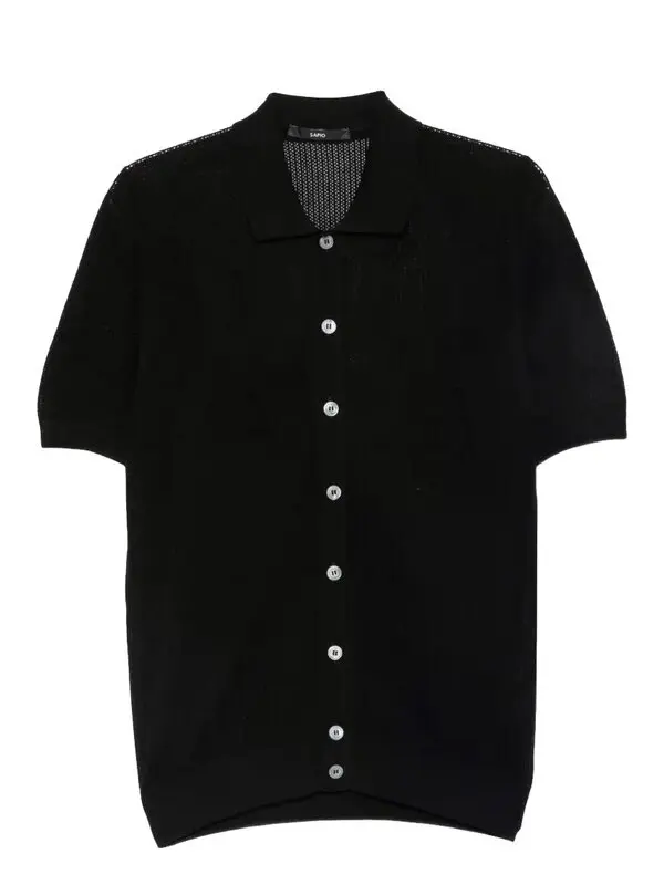 SAPIO Mesh Knit Shirt - Black