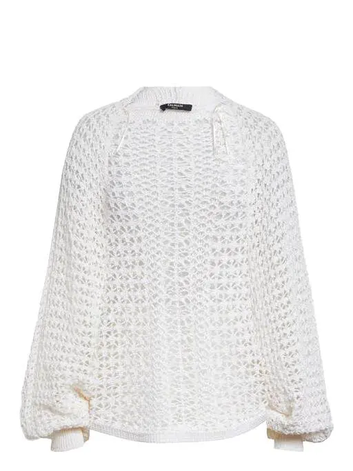 Balmain Dentelle Batwing Cardigan - 0ka Natural