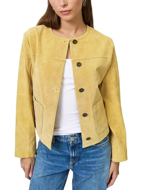 Central Park West Ophelia Suede Lady Jacket - Butter