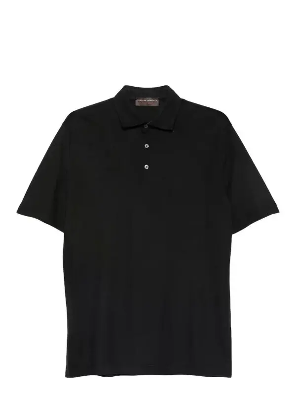 FILIPPO DE LAURENTIIS Short-sleeve Polo Shirt - Black