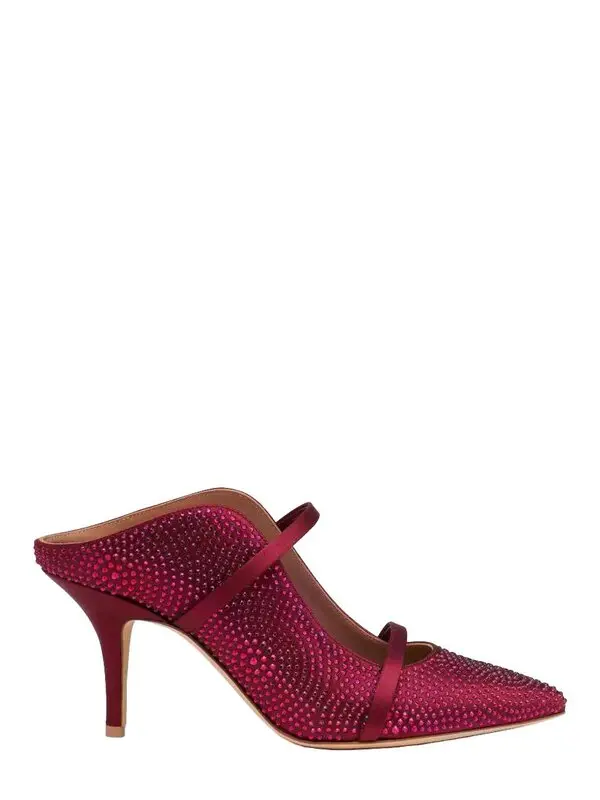 MALONE SOULIERS Maureen Crystal-embellished Mules - Red