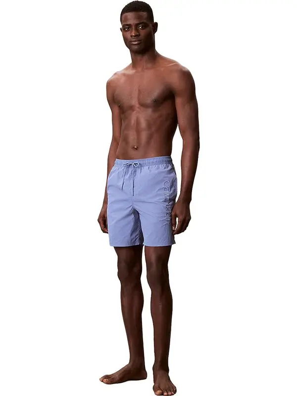 Calvin Klein Graphic Swim Shorts - Blue Tulip