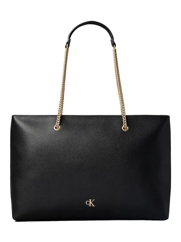 Calvin Klein Archive Hardware Chain Strap Tote Bag - Black