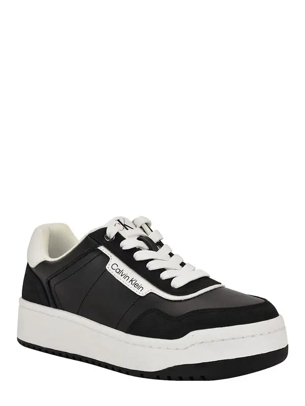 Calvin Klein Adryen Sneakers With Cushioned Sole And Logo Details - Black