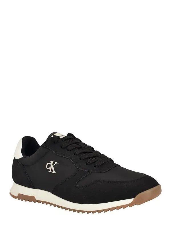 Calvin Klein Galladen Round Toe Lace-up Sneakers - Black