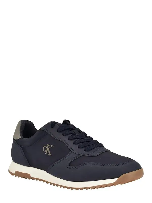 Calvin Klein Galladen Round Toe Lace-up Sneakers - Blue