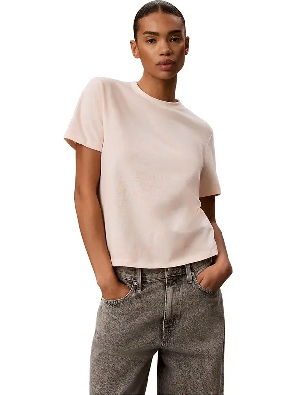 Calvin Klein Floral Graphic Classic Fit T-shirt - Soft Pink Aop