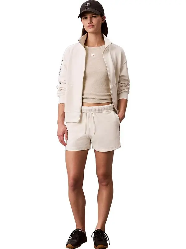 Calvin Klein Logo Tape Terry Shorts - Tofu