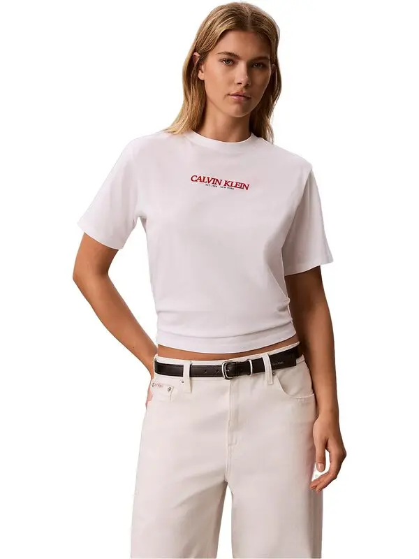 Calvin Klein Graphic Boxy Tee - Bright White