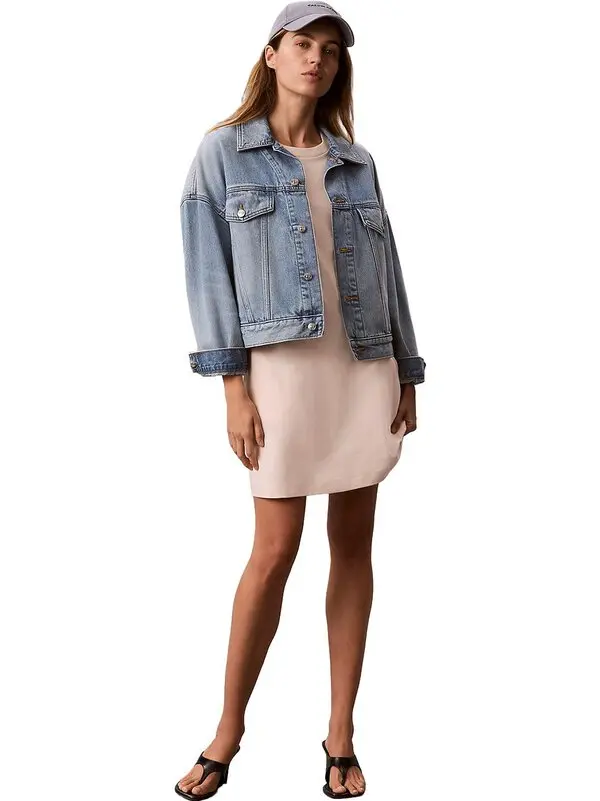 Calvin Klein Monogram Mini T-shirt Dress - Soft Pink