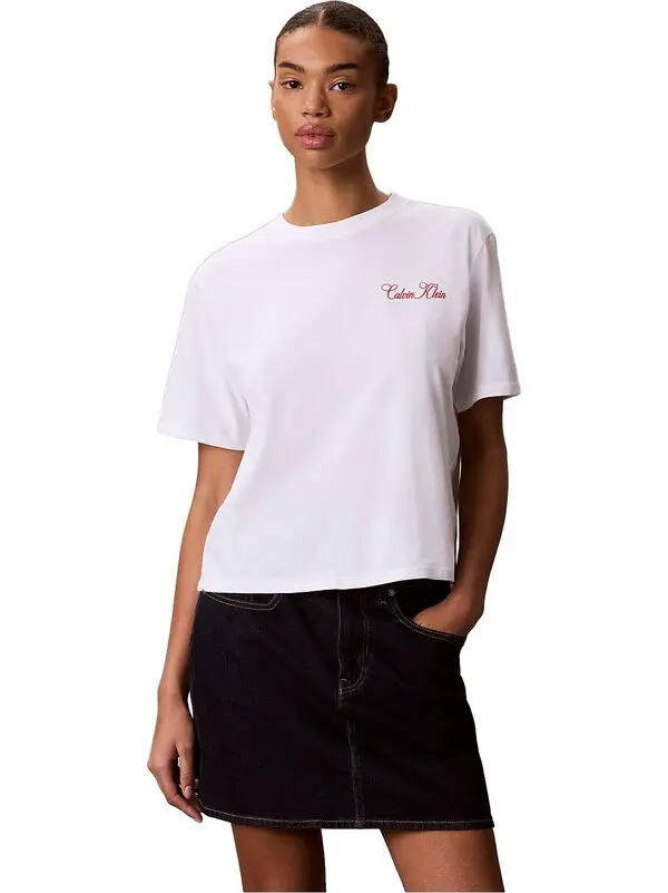 Calvin Klein Graphic Boxy Tee - Bright White