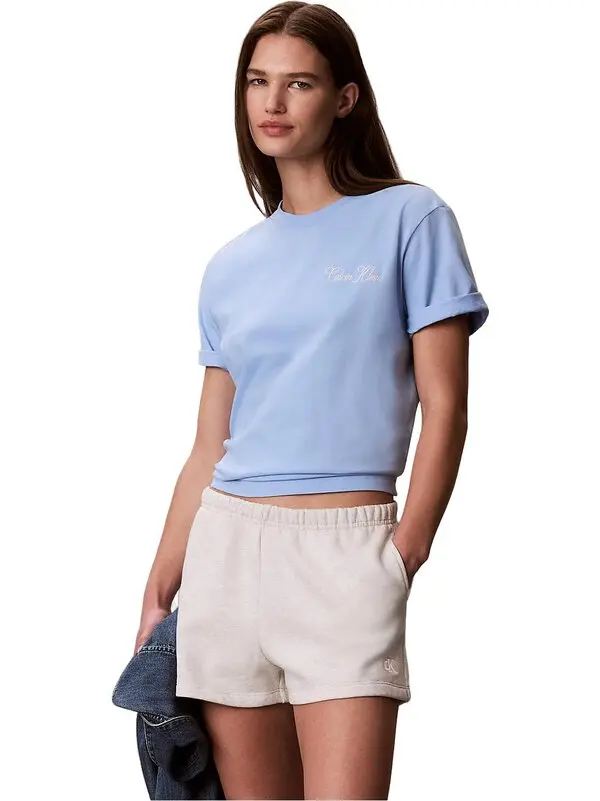 Calvin Klein Graphic Boxy Tee - Placid Blue