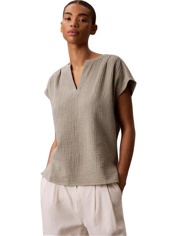 Calvin Klein Double Gauze Relaxed T-shirt - Shadow