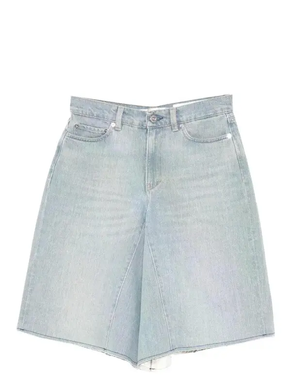 Our Legacy Raw-edge Wide-leg Shorts - Blue
