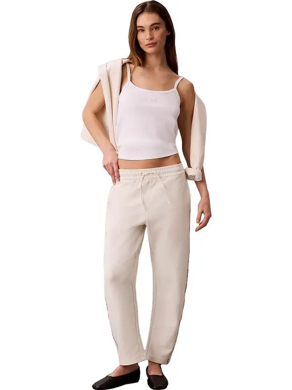 Calvin Klein Tape Barrel Leg Pants - Tofu