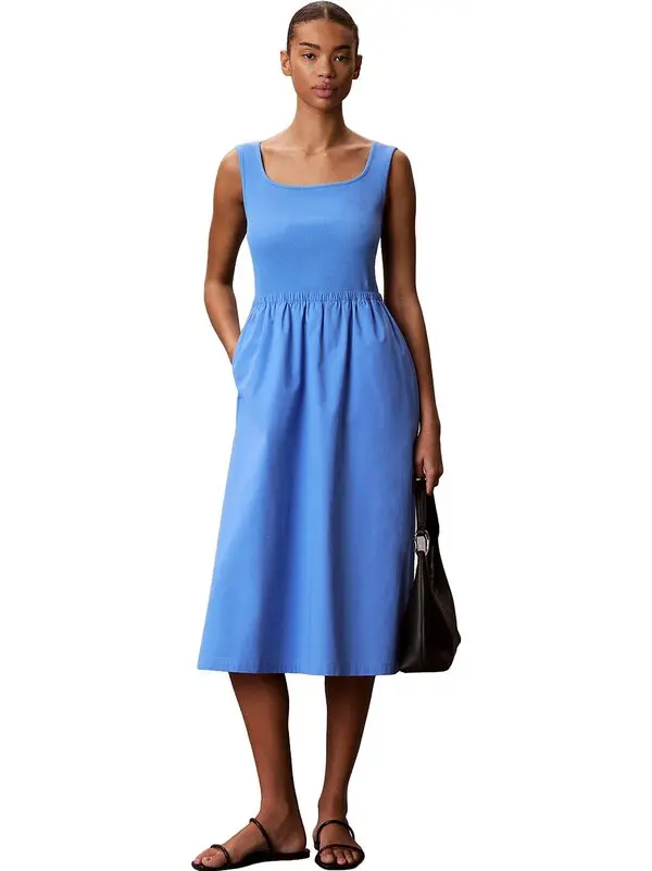 Calvin Klein Gathered Midi Dress - Marina