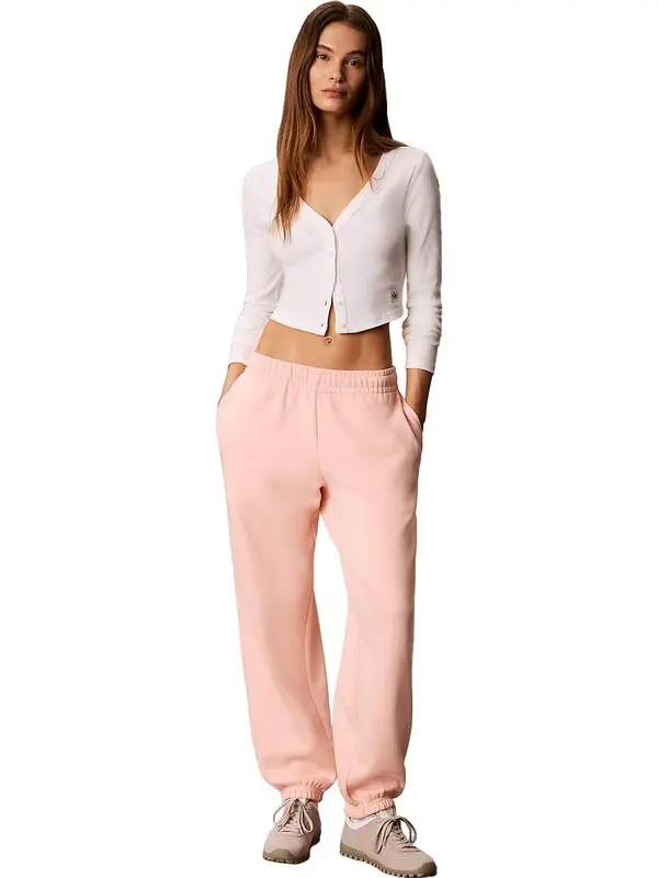 Calvin Klein Monogram Fleece Joggers - Pop Orange