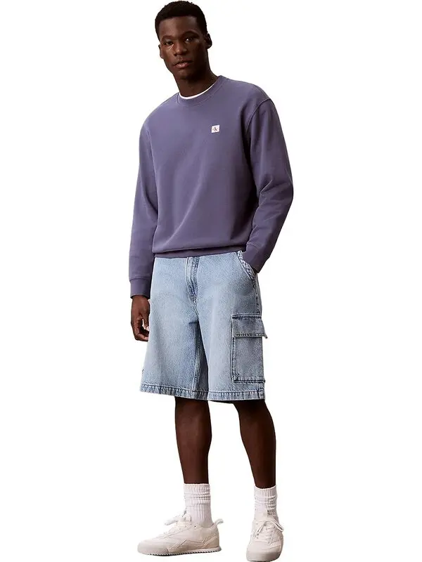 Calvin Klein 90s Relaxed Fit Denim Cargo Shorts - Midday Mist