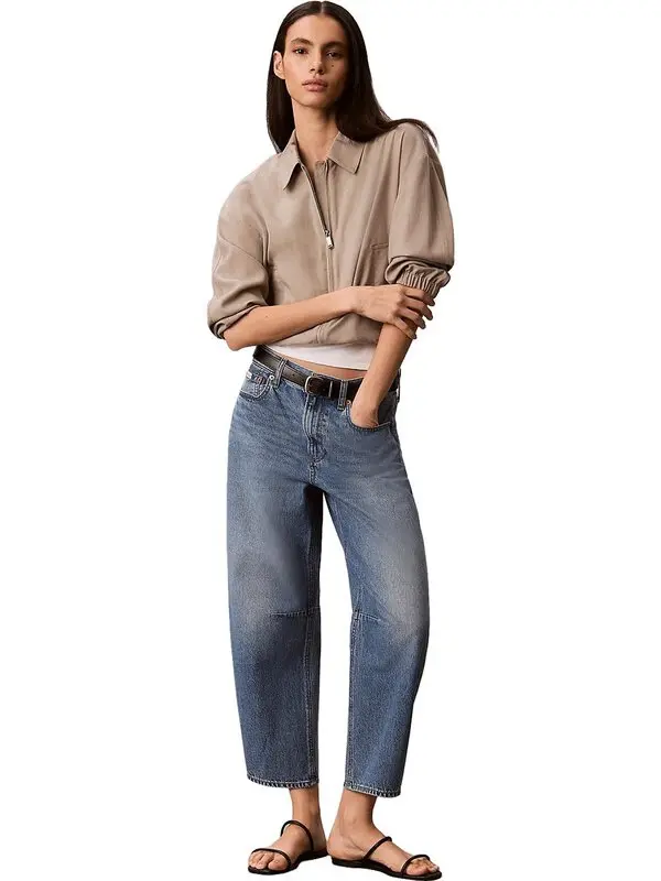 Calvin Klein Cropped Barrel Jeans - Tinted Airway