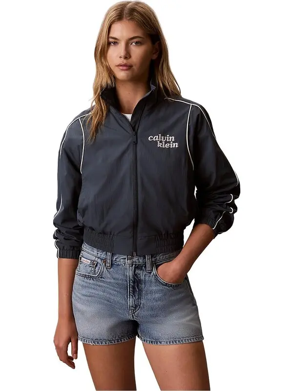 Calvin Klein 1989 Logo Graphic Lightweight Jacket - Dark Slate