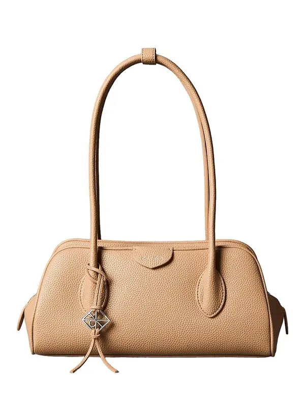 Calvin Klein Emblem Logo Shoulder Bag - Tannin