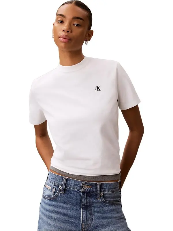 Calvin Klein Sun Graphic Cooling Jersey Classic Tee - Bright White